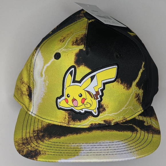 Pokemon | Accessories | Nwt Pikachu Pokemon Snapback Hat Yellow ...